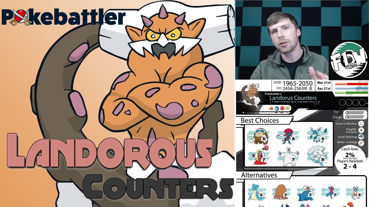 Pokebattler’s Landorus Counters and Raid Guide ft. FLWVideos. Top 10 ...